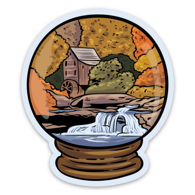 West Virginia Sticker - Babcock State Park Grist Mill Fall – The West ...