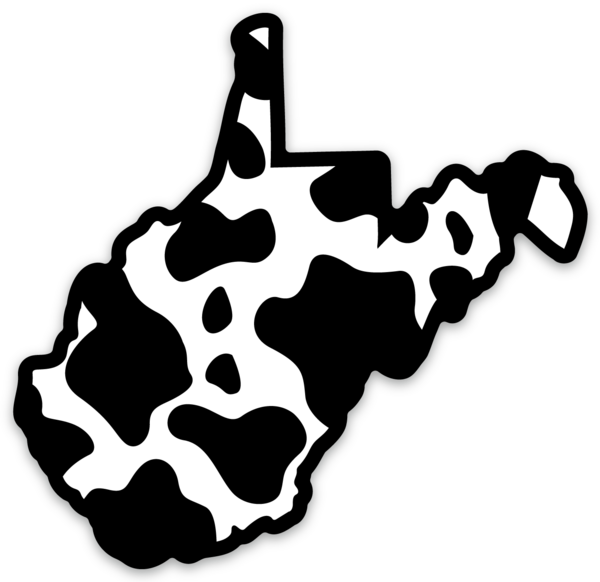 Cow Print - West Virginia Sticker – The West Virginia Company
